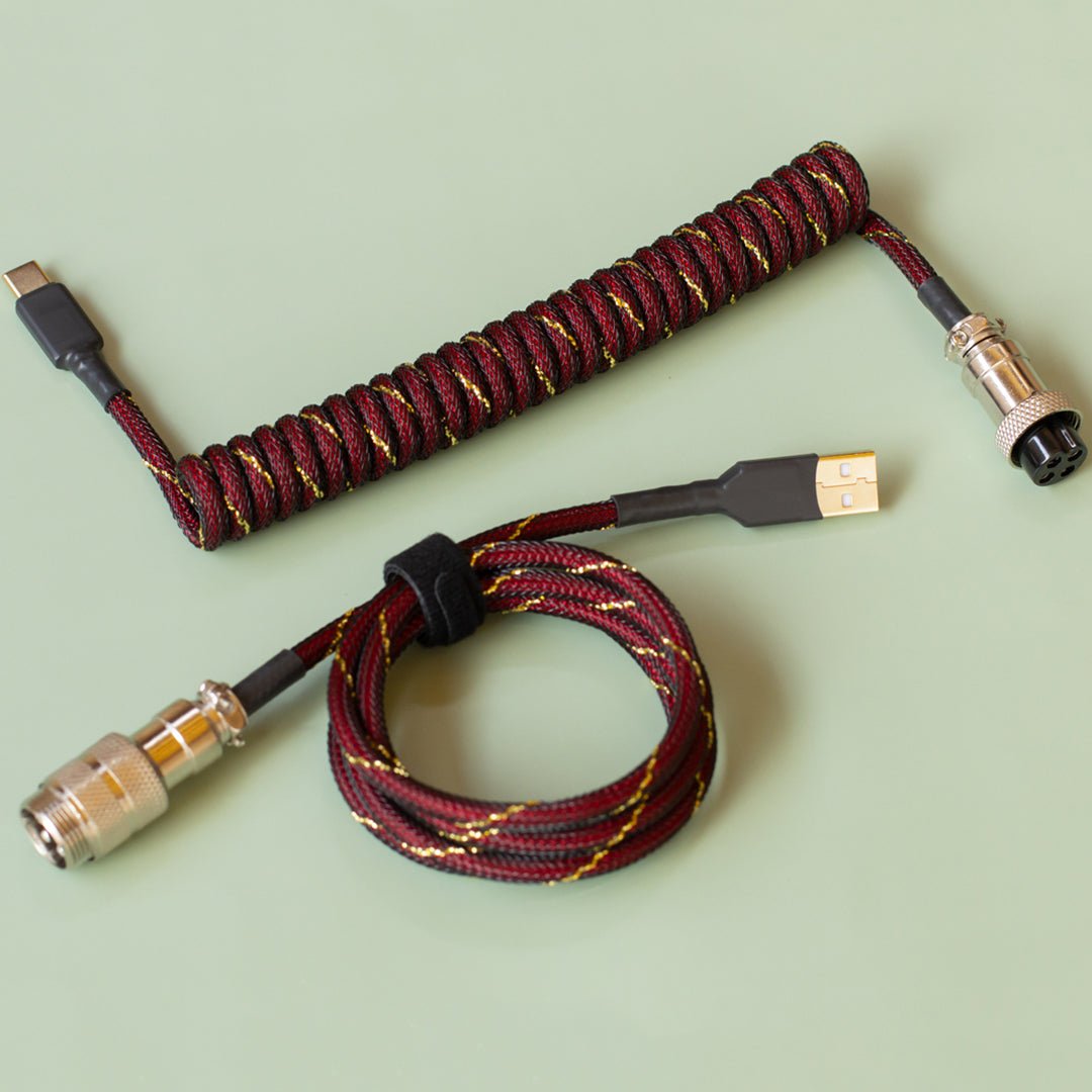 Samurai keyboard cable, Red and gold cable